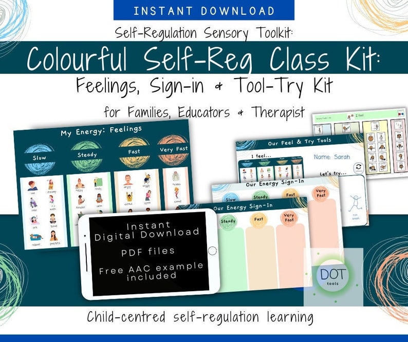Self-regulation Visuals Toolkit Colourful, Sensory Tools, Feelings ...