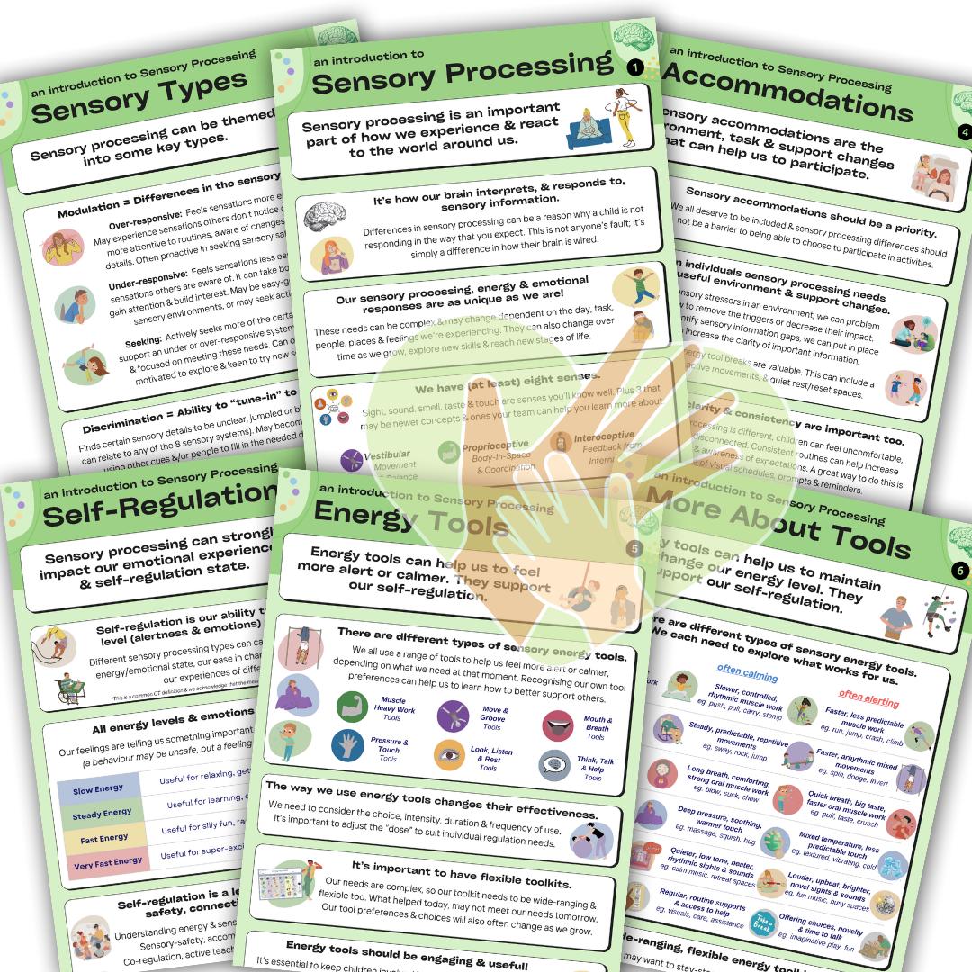 Sensory Processing Handouts, Self-regulation, OT, Energy, Sensory ...