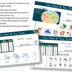 Self-regulation Visuals Toolkit- Colourful, Sensory Tools, Feelings ...