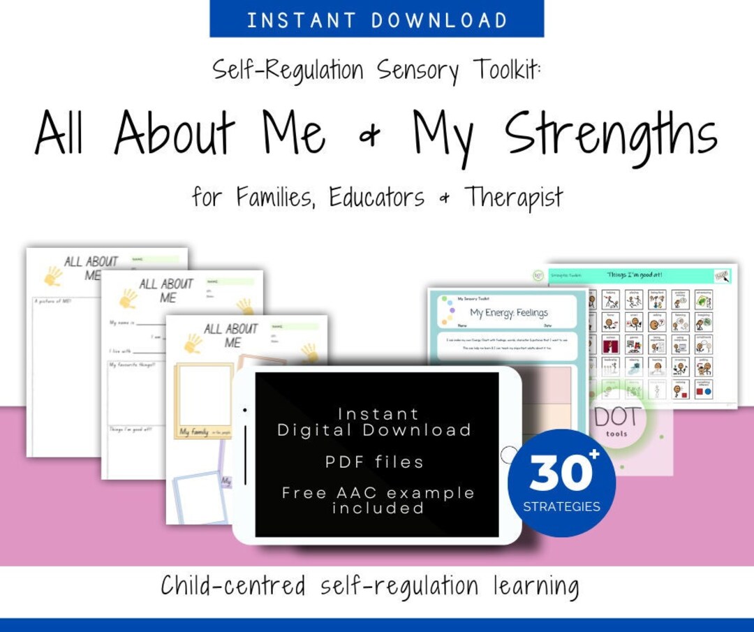 About Me Tools, Strengths, Skills, Relationships, Self Regulation ...
