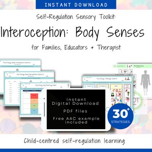 Self-regulation Visuals Toolkit- Colourful, Sensory Tools, Feelings ...