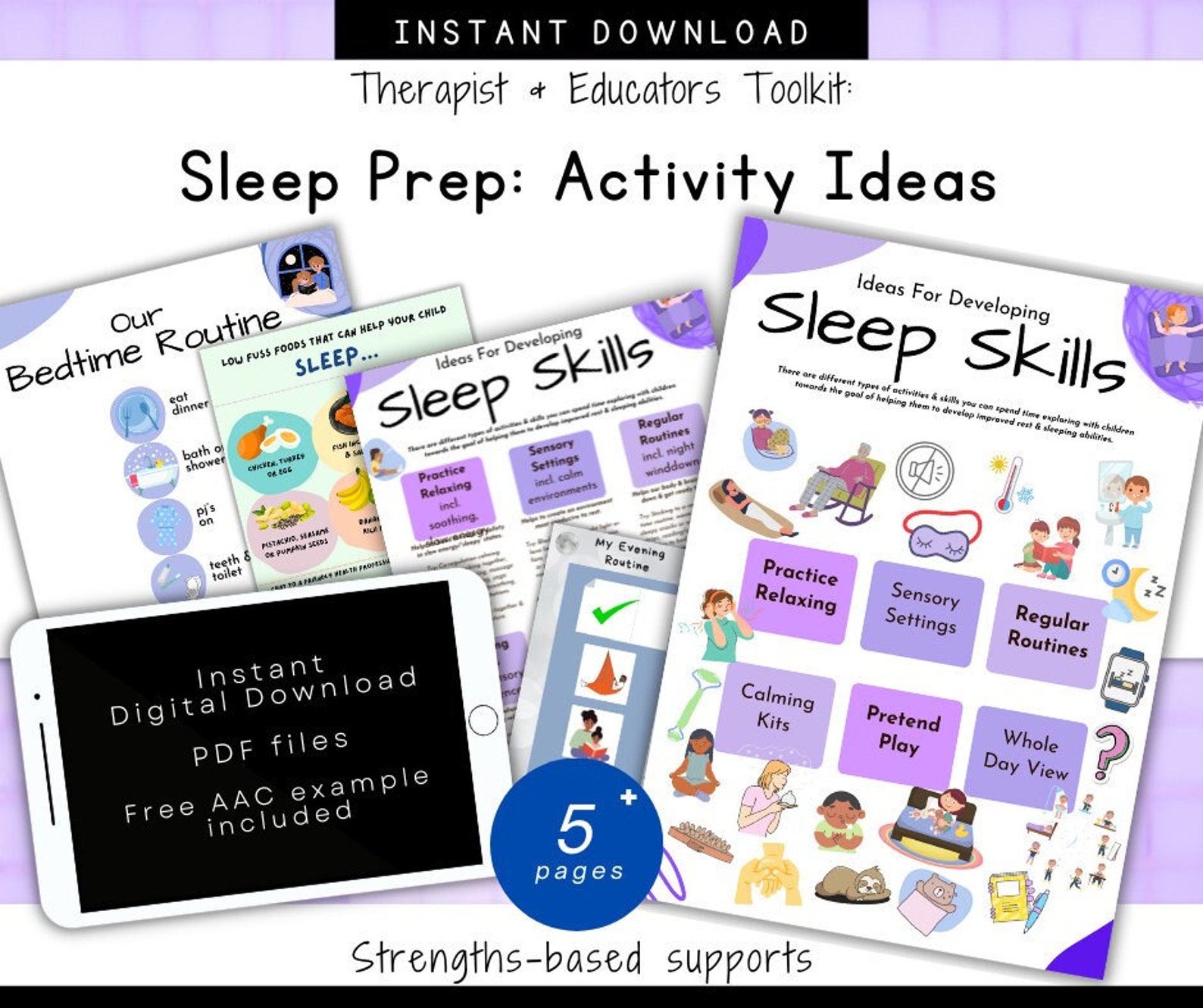 Sleep Skills: Readiness Activities, Rest, Relaxation, Sensory, Calming ...