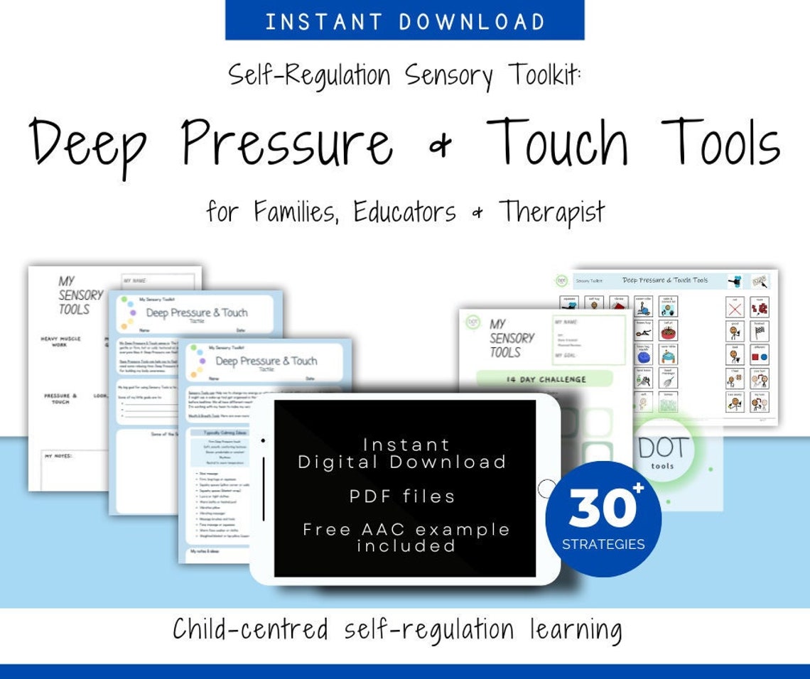 Deep Pressure Sensory Tools Tactile Resources Self - Etsy