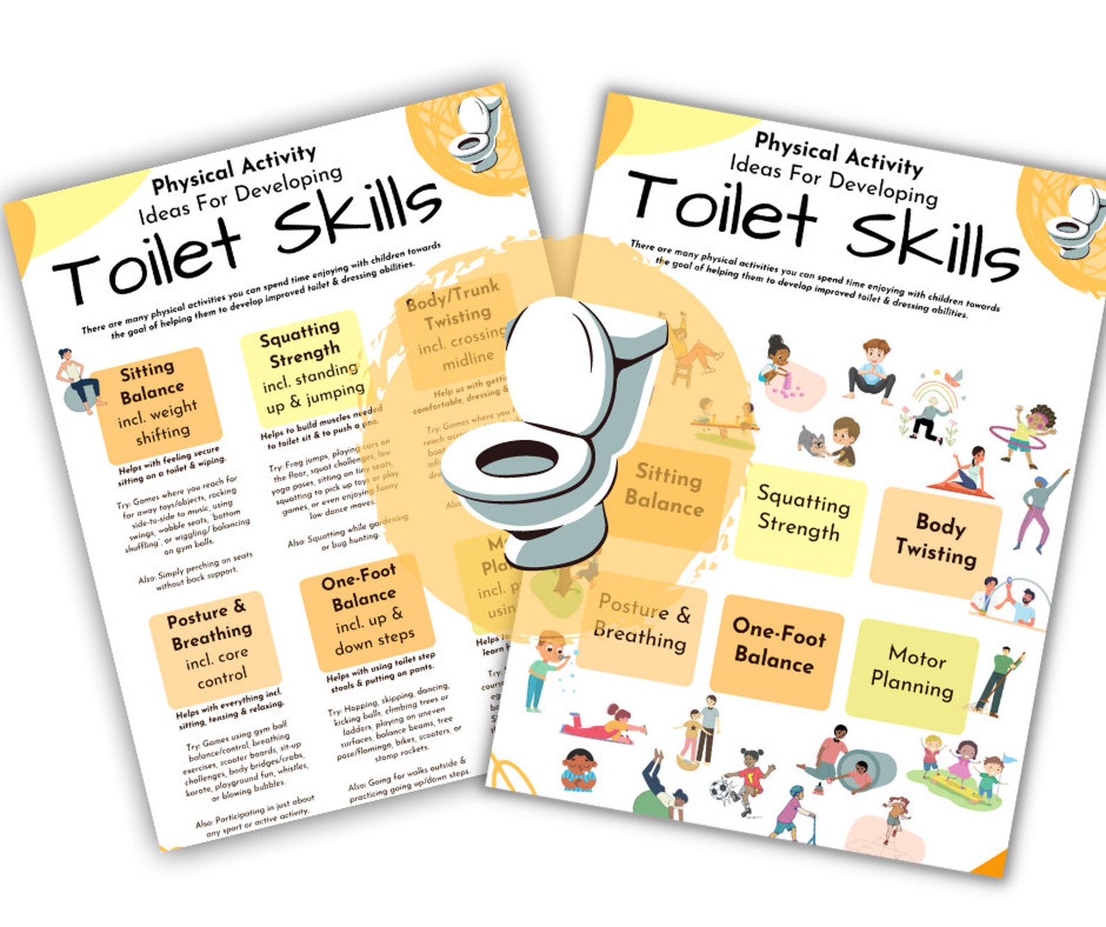 Toilet Skills: Physical Activities, Pre-toileting, Gross Motor, Body ...