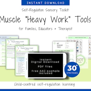Self-regulation Sensory Tools Bundle, Resources, Children, Kids, OT ...