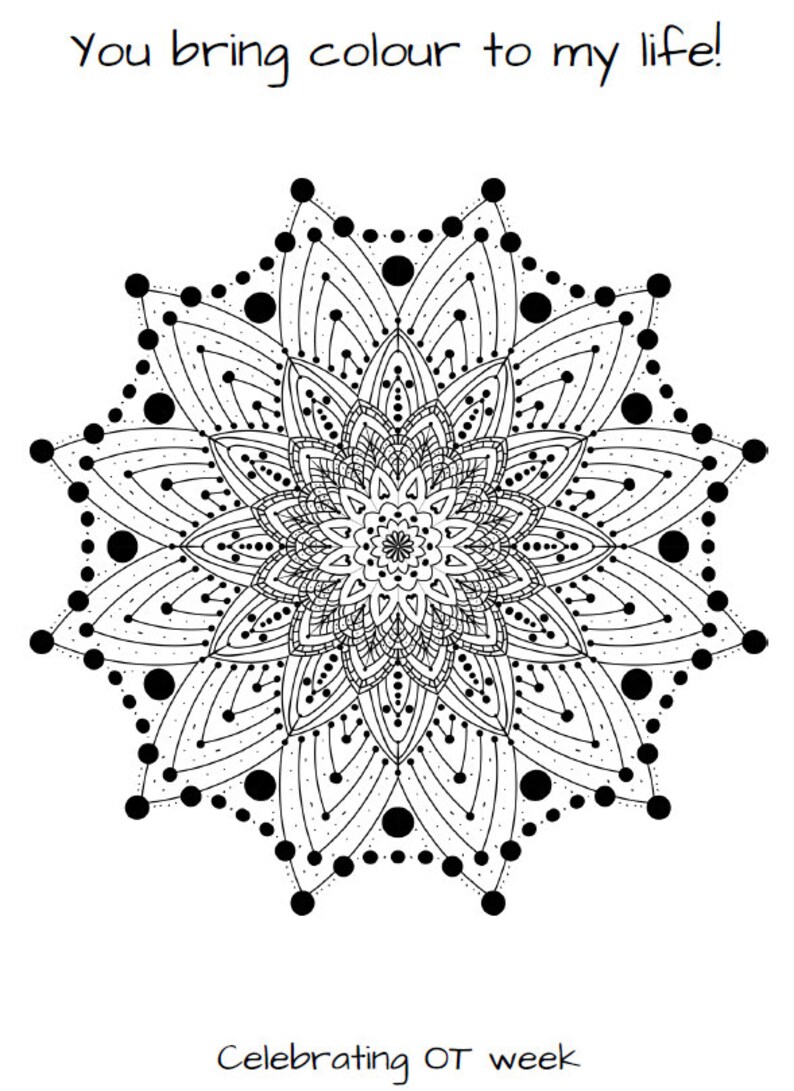 OT Week, Mandala, Colouring, Resources, Celebration, Occupational ...