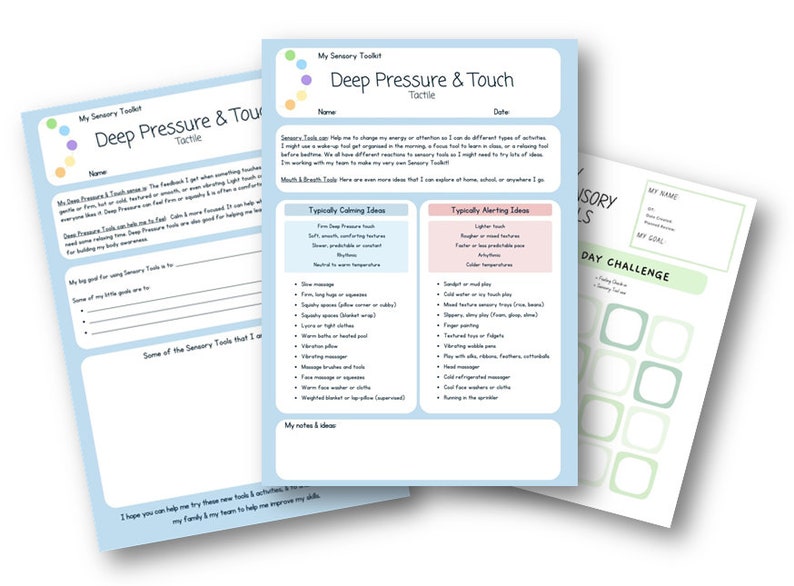 Deep Pressure Sensory Tools Tactile Resources Self - Etsy