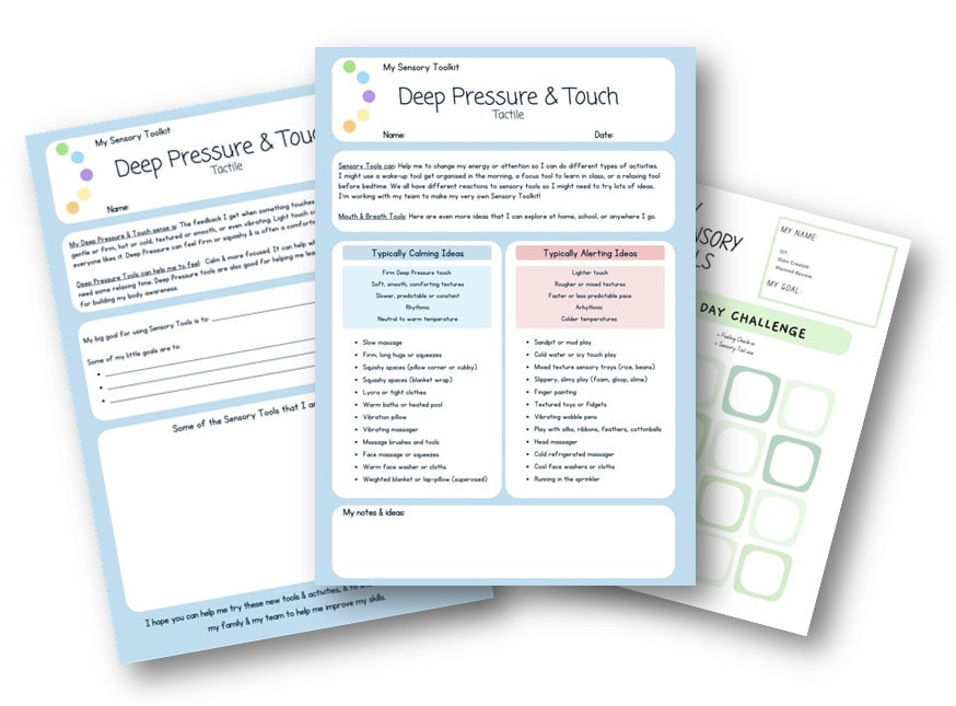 Deep Pressure Sensory Tools Tactile Resources Self - Etsy