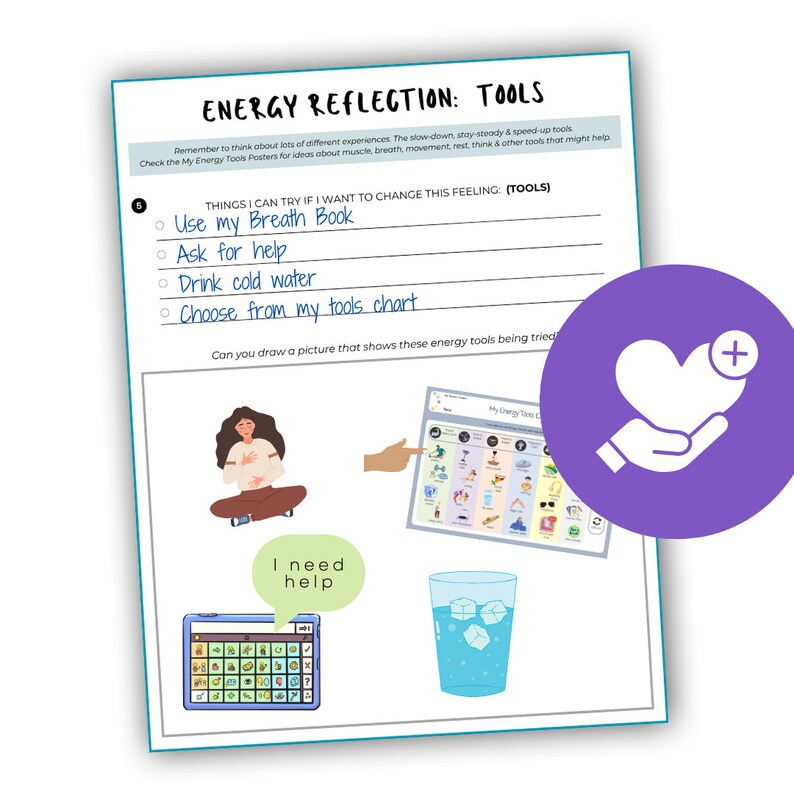 Interoception Reflection & Learning Tools 3, Body Sense, Energy, Self ...