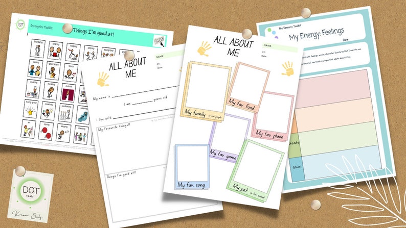 About Me Tools, Strengths, Skills, Relationships, Self Regulation ...