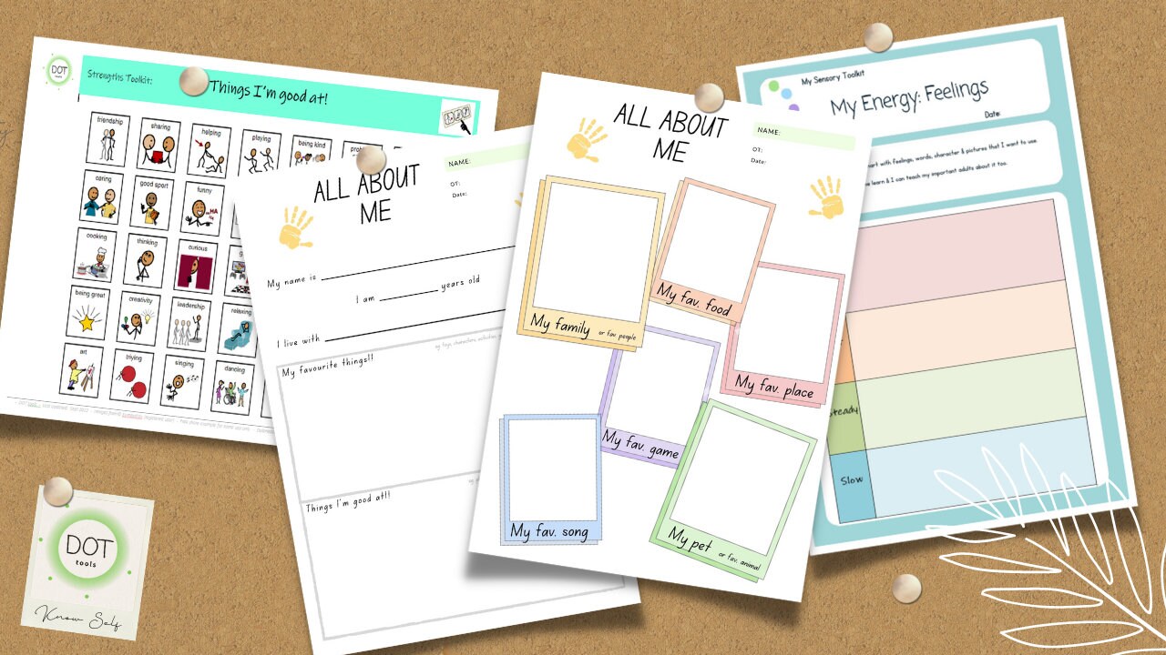 About Me Tools, Strengths, Skills, Relationships, Self Regulation ...