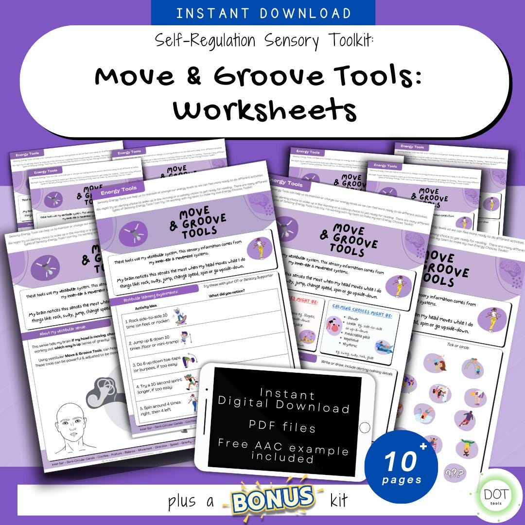 NEW Vestibular "move & Groove" Tools, Worksheets, Personalised Learning ...