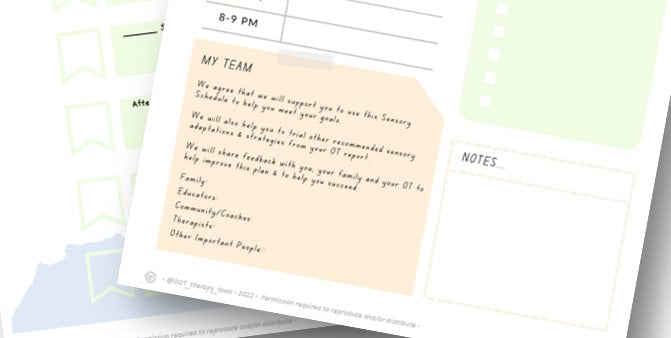 Sensory Diet Sensory Schedule Resources Self Regulation - Etsy