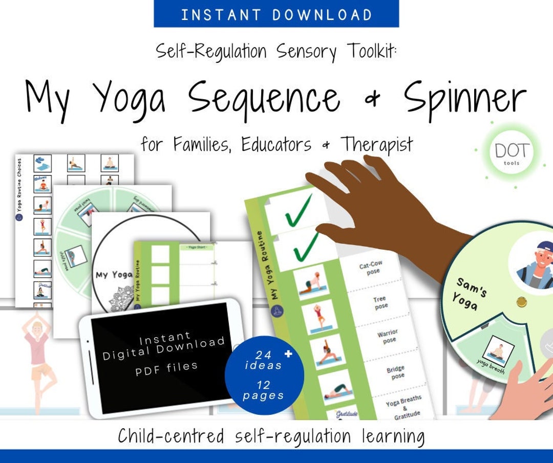 Yoga Visual Sequences & Spinners Kids Teens Cards - Etsy