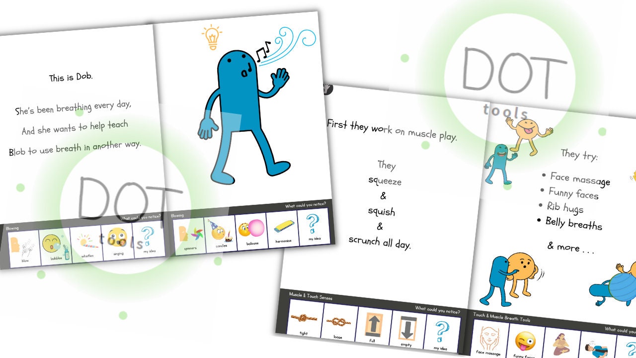 Breathing & Interoception Children's Book, Blob Finds His Breath, Body ...