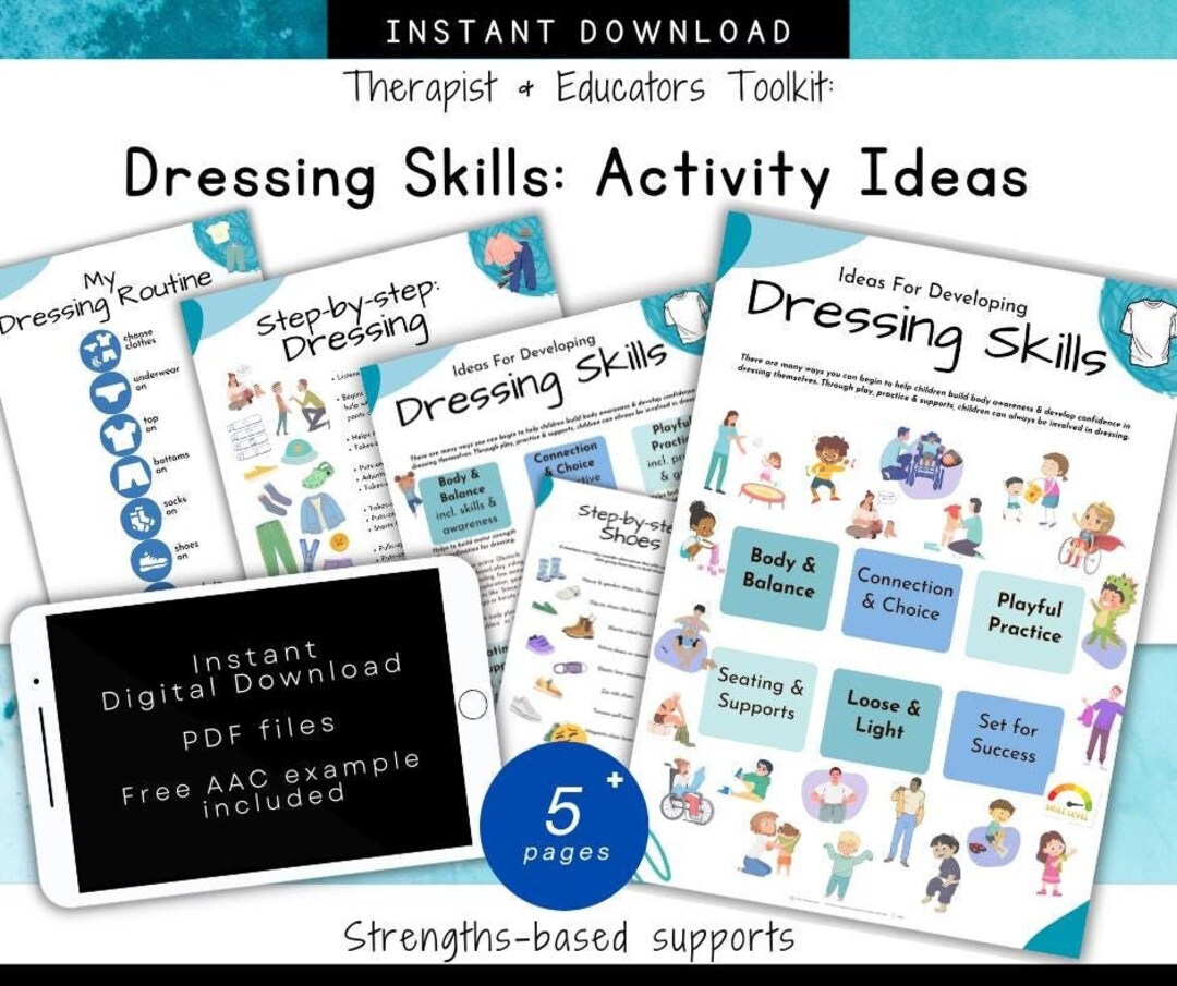 Dressing Skills: Activities, Pre-dressing, Gross Motor, Fine Motor ...