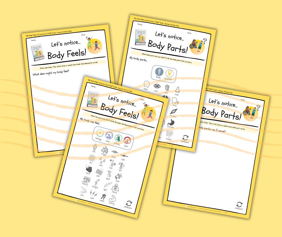 Interoception Activity WORKSHEETS, My Body Helps Me Know How I Feel ...
