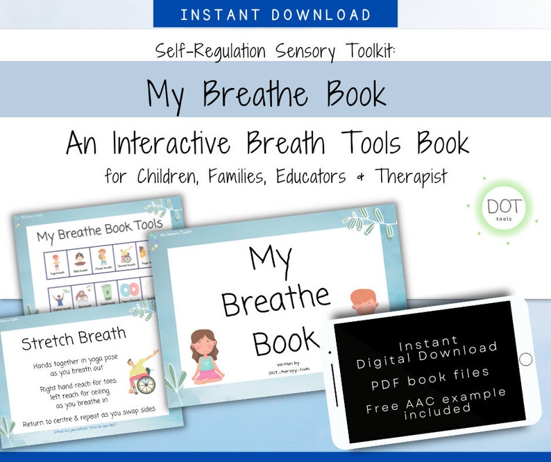 Breathing & Interoception Children's Book, Blob Finds His Breath, Body ...