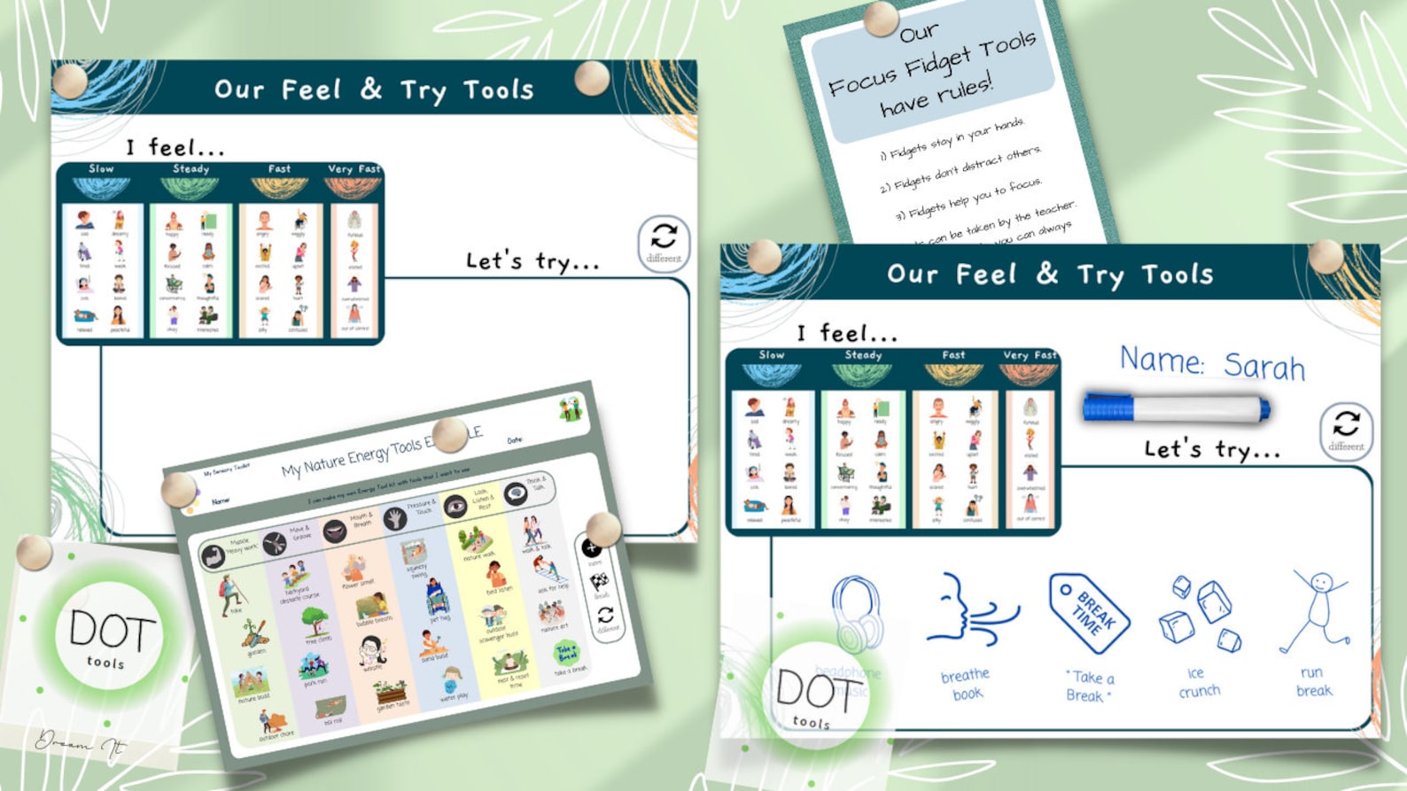 Self-Regulation Visuals Toolkit- Bunt, Sensorische Werkzeuge, Gefühle ...