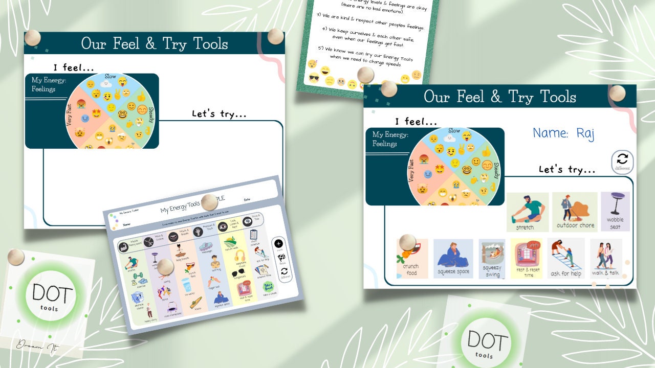 Self-regulation Visuals Toolkit Emoji, Sensory Tools, Feelings ...