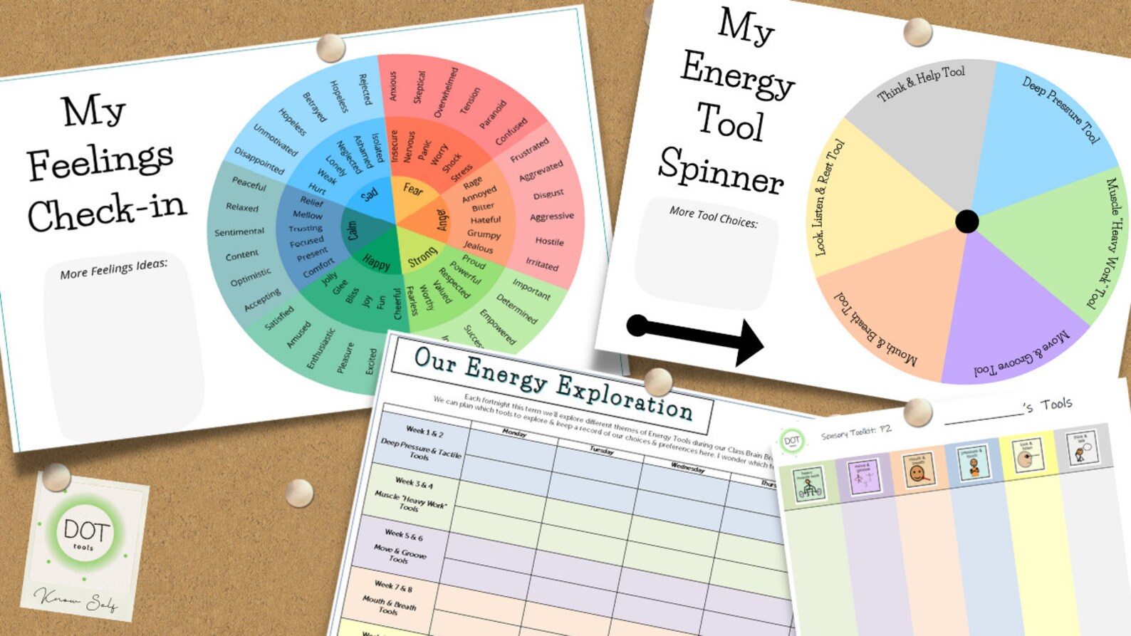 Feelings Wheel, Energy Tools, Self Regulation, Sensory Tools, Resources ...