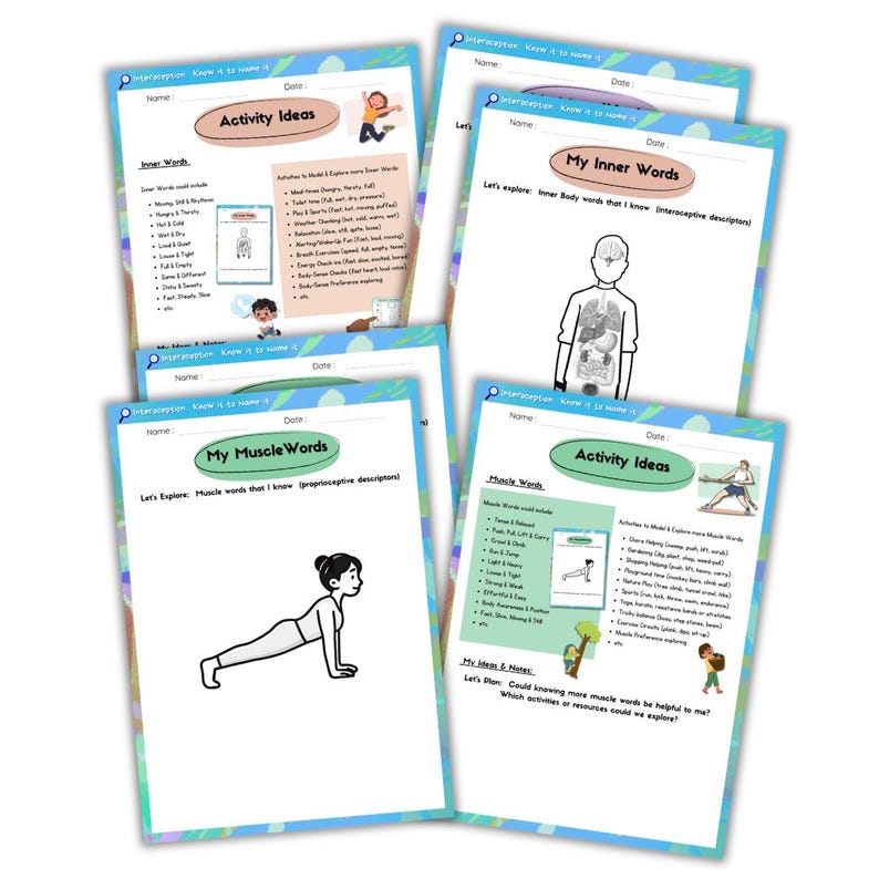 NEW Interoception 101: Name It to Know It Worksheets & Activities ...