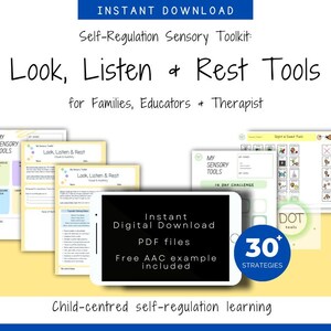 Self-regulation Sensory Tools Bundle, Resources, Children, Kids, OT ...