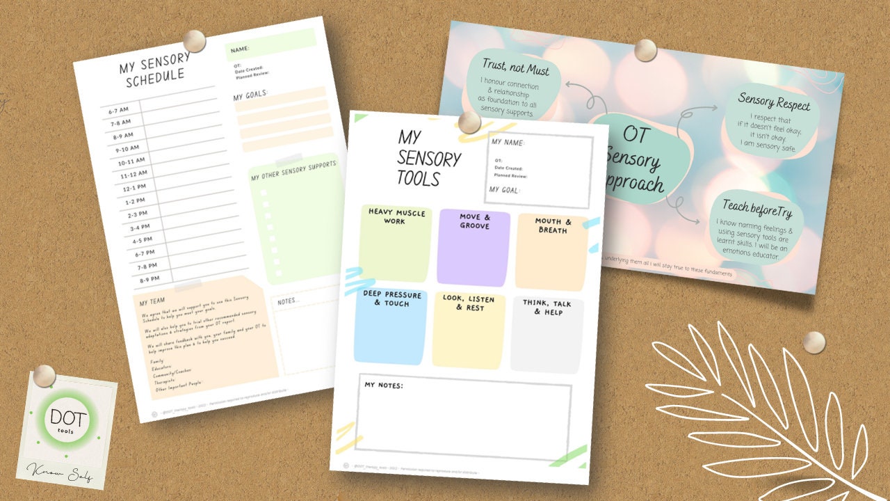 Sensory Diet Sensory Schedule Resources Self Regulation - Etsy