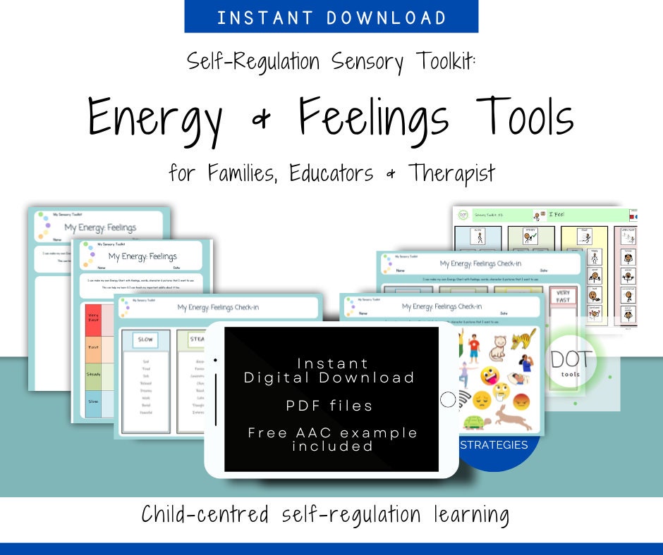 Feelings Self-regulation Tools Bundle, Emotions, Children, Kids, Teens ...