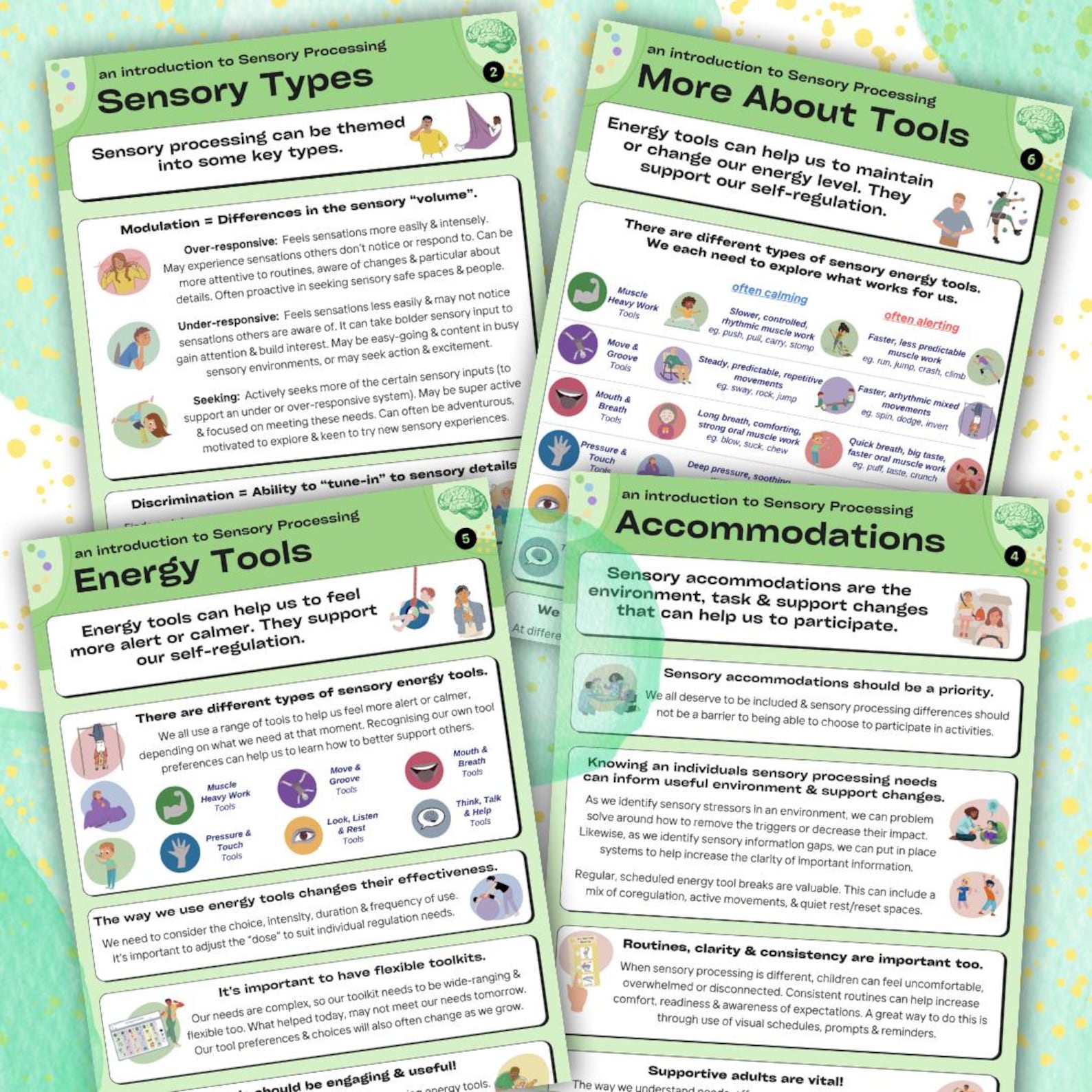 Sensory Processing Handouts, Self-regulation, OT, Energy, Sensory ...