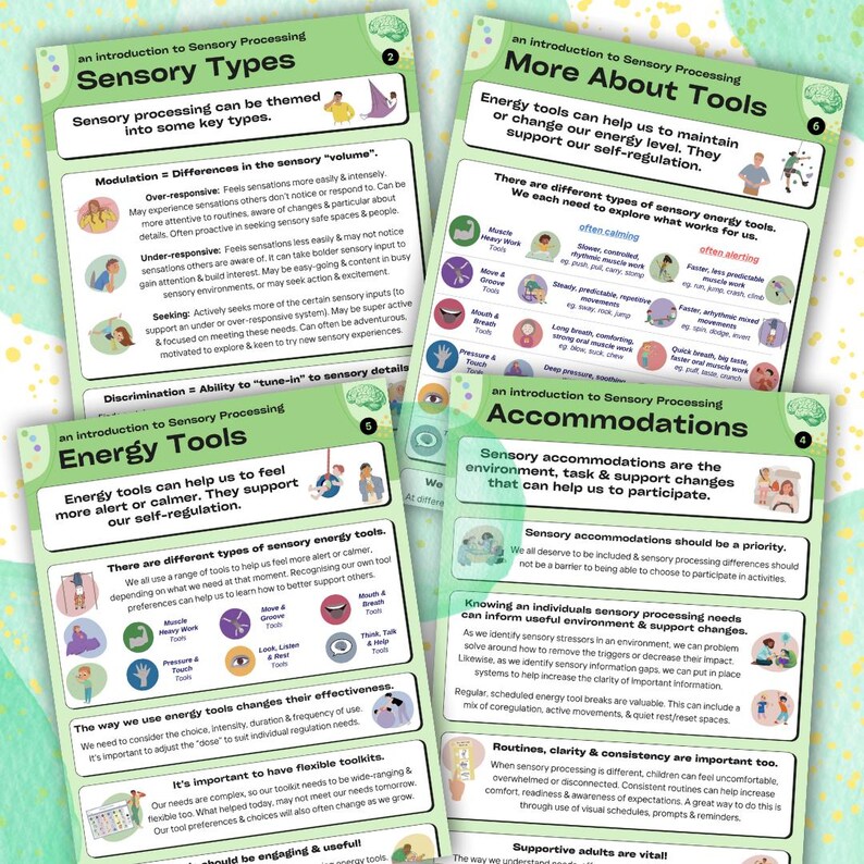 Sensory Processing Handouts, Self-regulation, OT, Energy, Sensory ...
