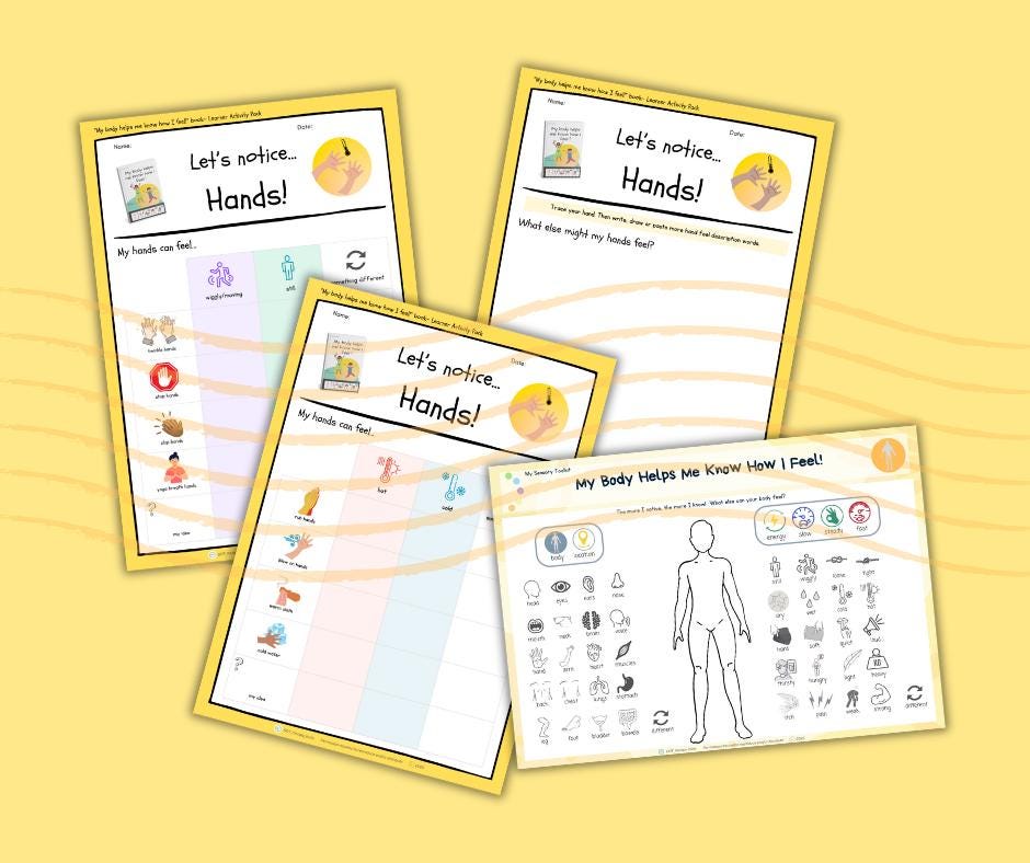 Interoception Activity WORKSHEETS, My Body Helps Me Know How I Feel ...