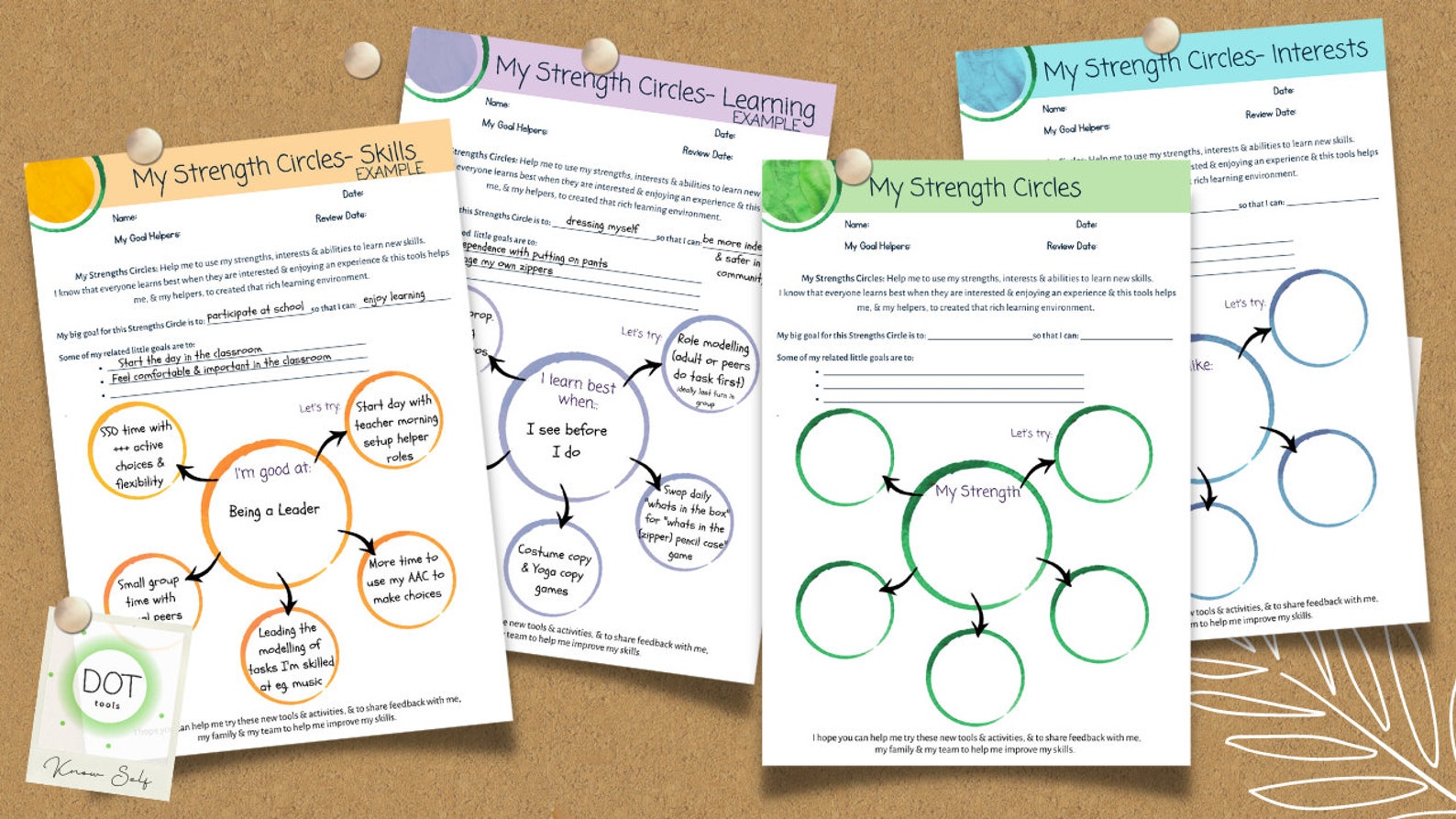 Strengths & Interests Goal Setting, My Strength Circles, Strengths ...