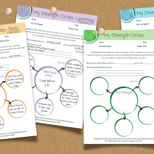 Strengths & Interests Goal Setting, My Strength Circles, Strengths ...