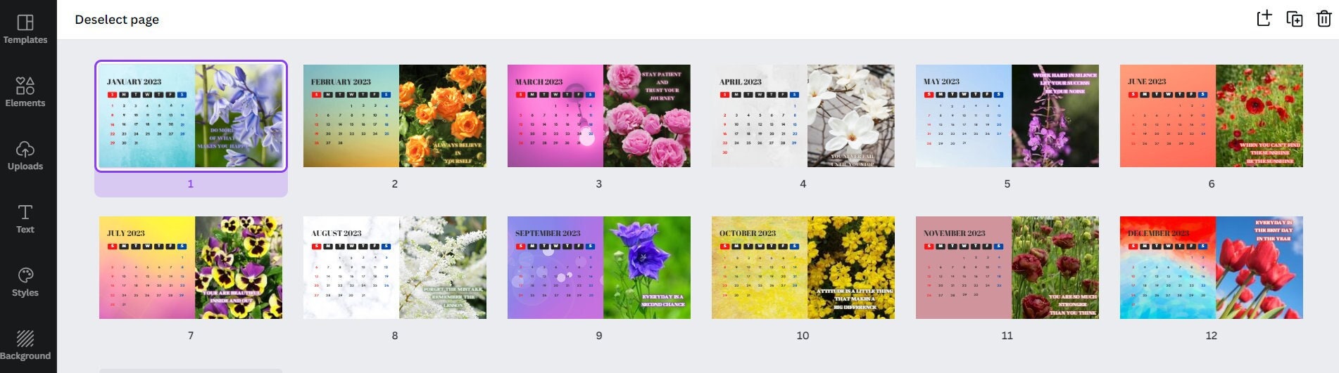 Editable 2023 Calendar, Digital Calendar, Cute, Printable Calendar ...