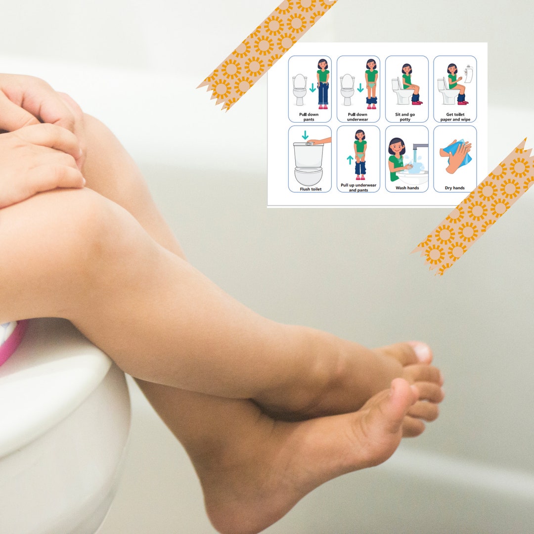 Digital Download Print Girls Toilet Training Visual Clear Visual for ...