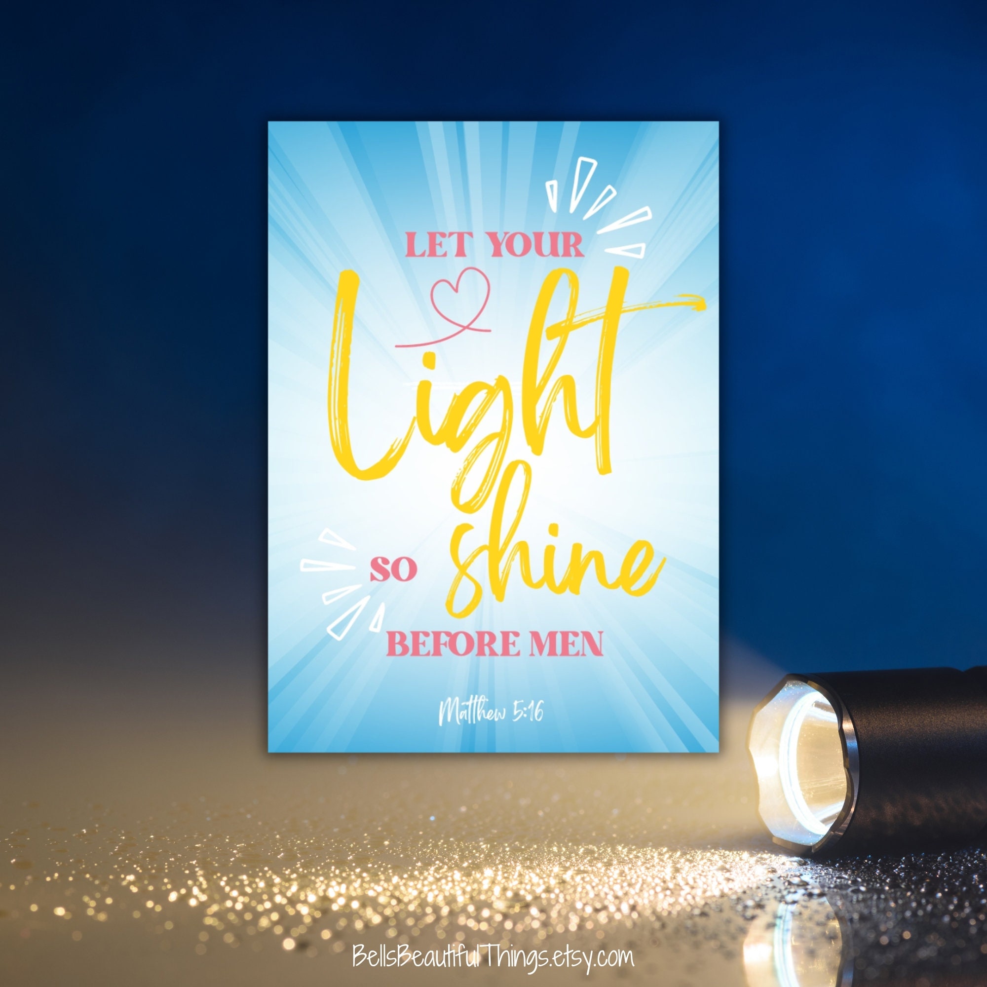 Let Your Light Shine Bible Verse Printable Scripture Quote Handout ...