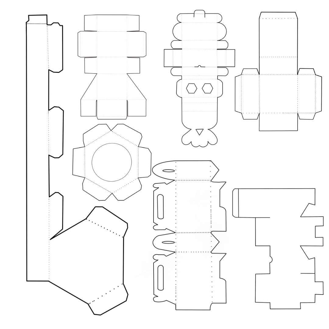 39 Digital Box Molds and Printable Patterns Can Be Used With Cutting ...