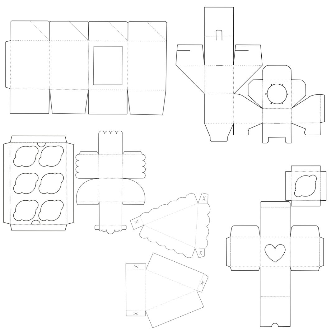 39 Digital Box Molds and Printable Patterns Can Be Used With Cutting ...
