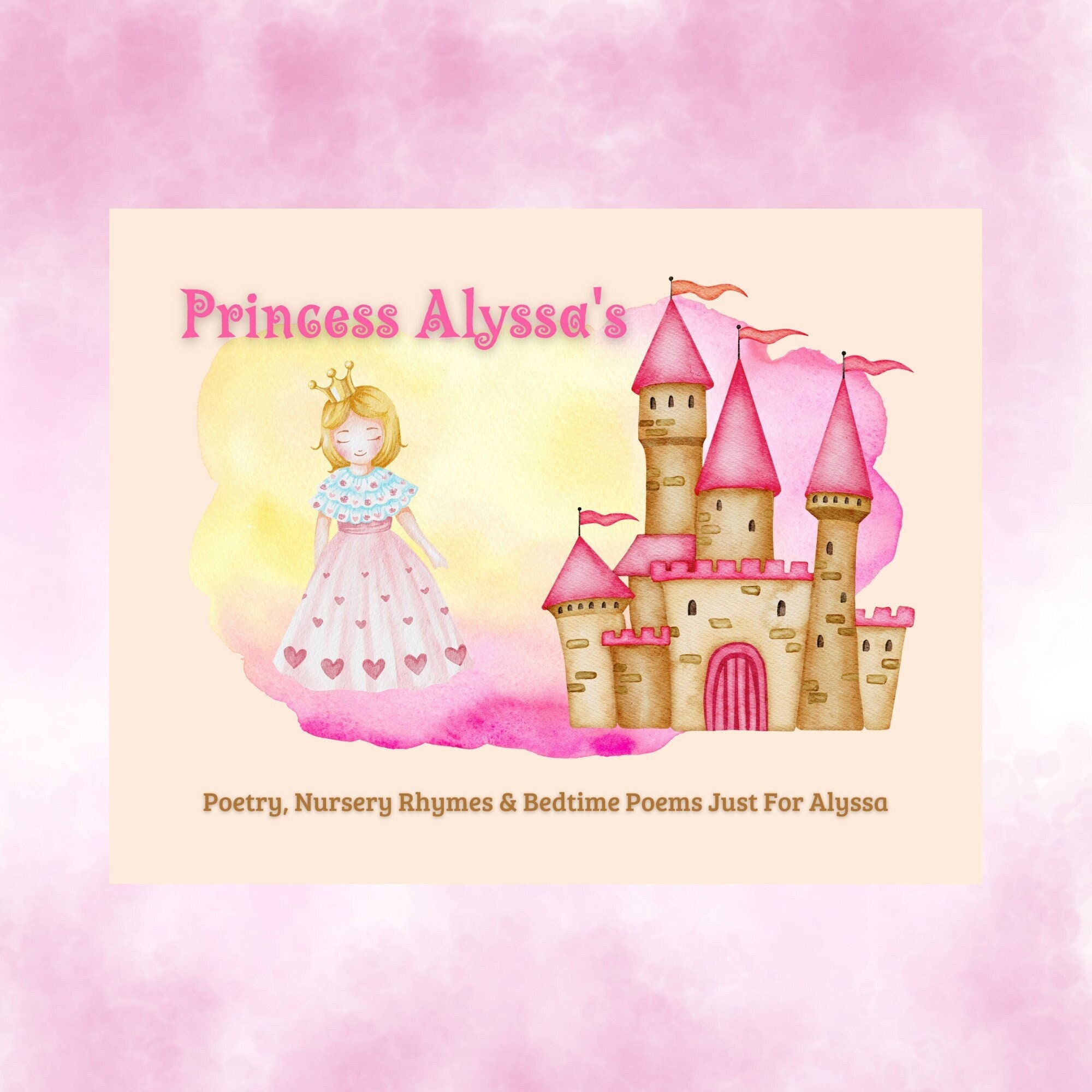 PERSONALIZED PRINCESS BEDTIME Book Poetry, Nursery Rhymes and ...