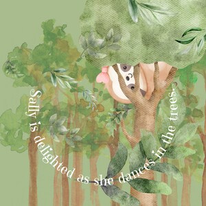 Personalized GIRLS'S 1st Birthday Book | Sloth Theme Birthday Book - Etsy