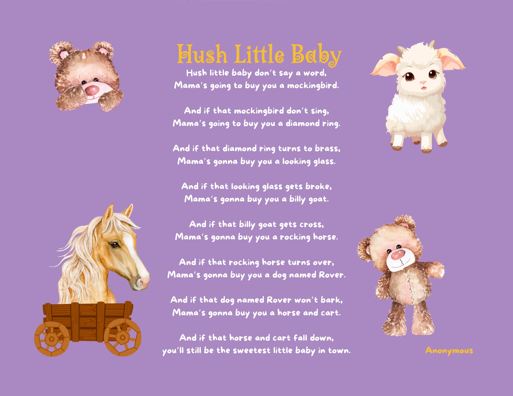 PERSONALIZED PRINCESS BEDTIME Book Poetry, Nursery Rhymes and ...