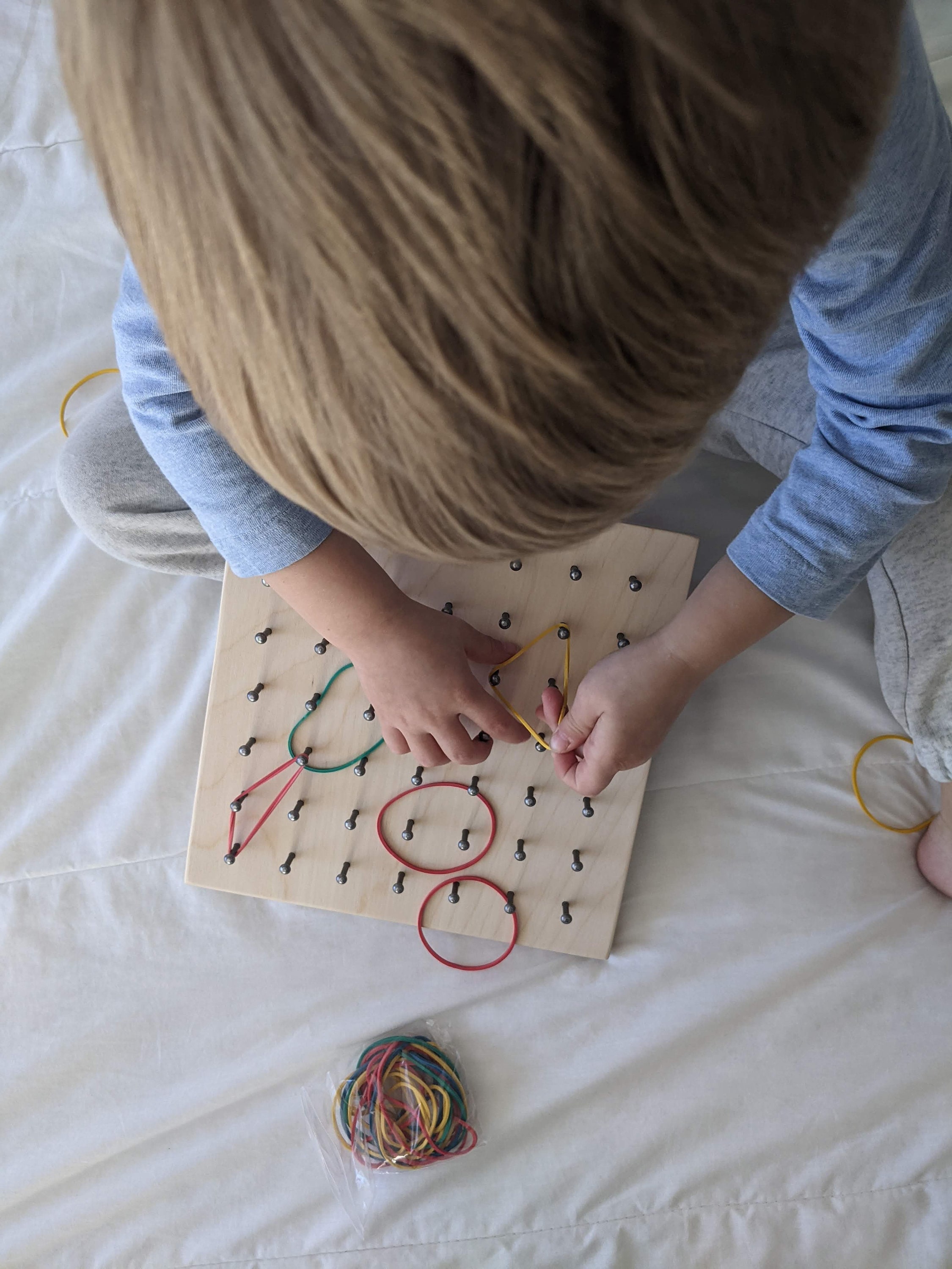 9 Inch Wood Geoboard: Fine Motor Skills Toy - Etsy