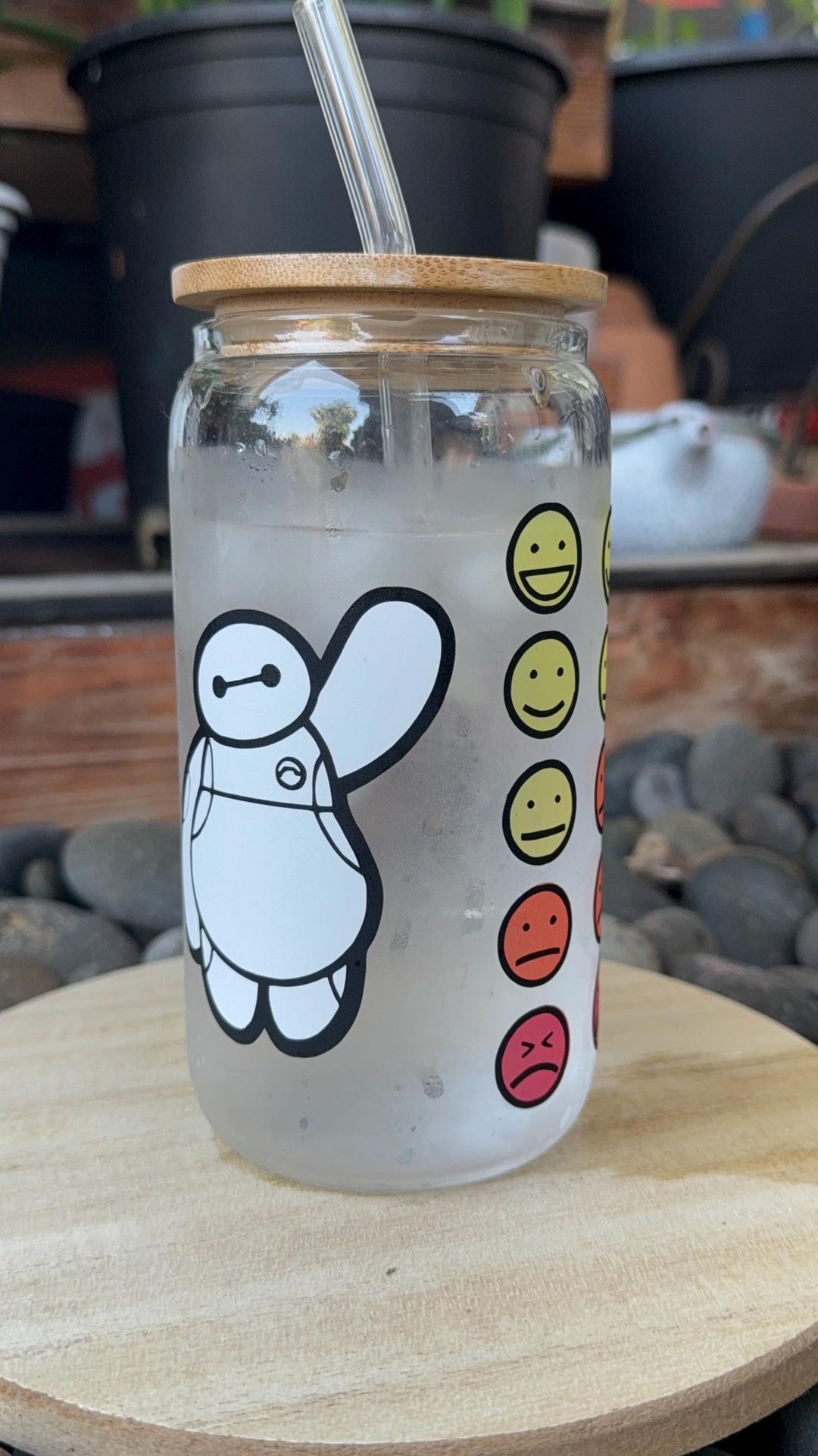 Baymax Glass Cup Pain Chart Color Changing BH6 Water Bottle - Etsy