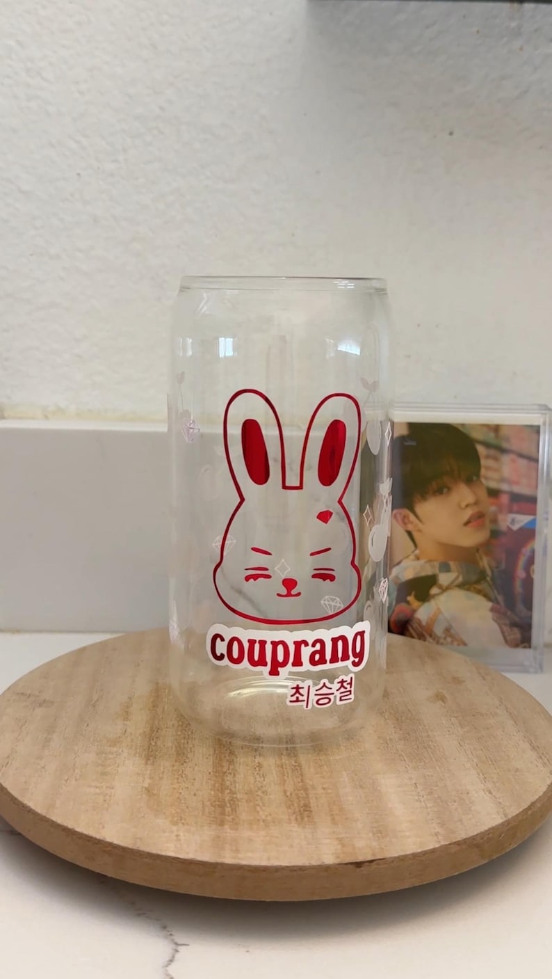 Color Changing SVT Choitcherry Couprang Glass Cup | Seventeen Kpop ...