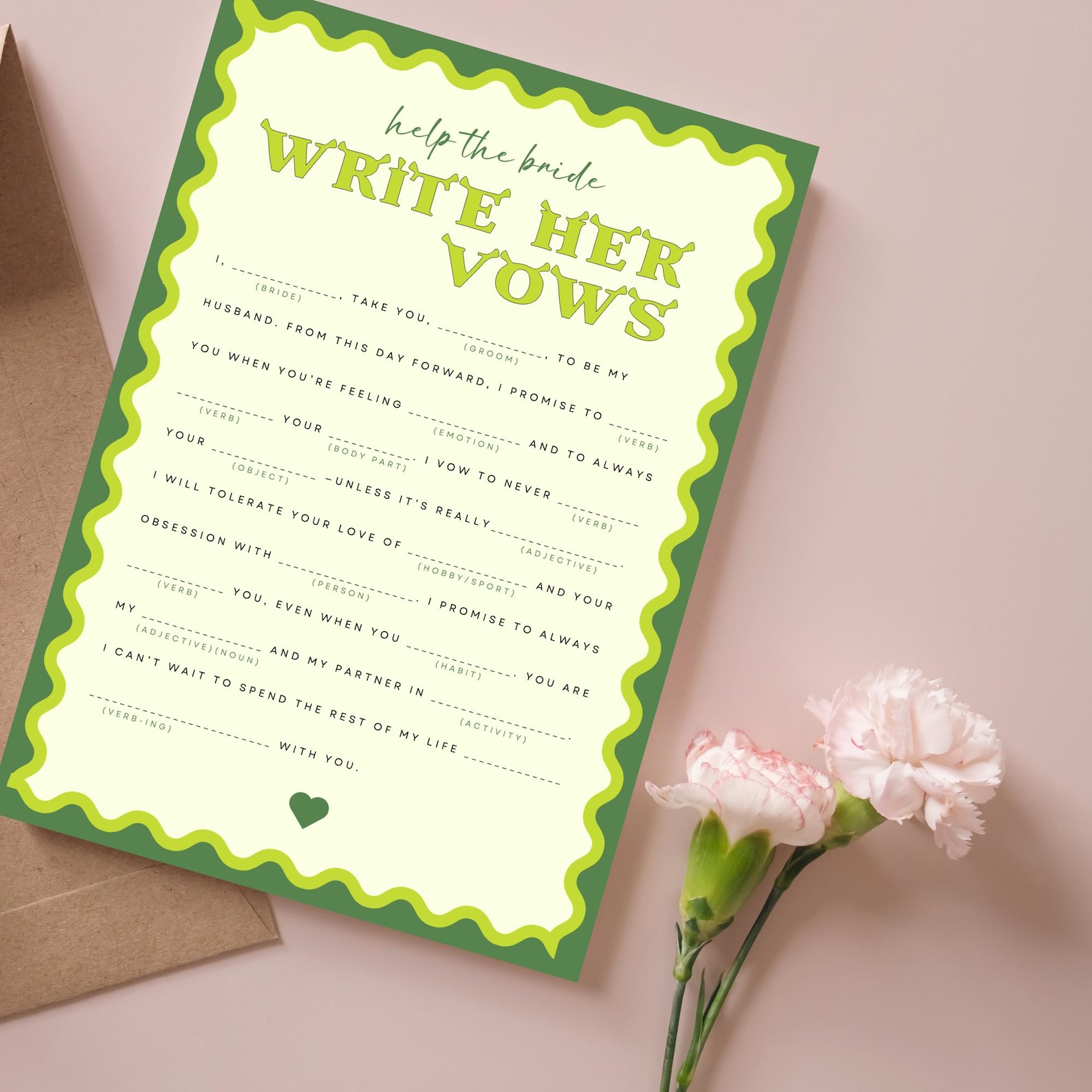 Bachelorette Write Her Vows Game | Shrek Theme | Bachelorette Printable ...