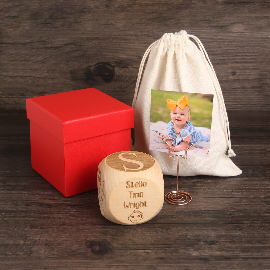 Personalized Baby Birth Block With Gift Box Custom Engraved - Etsy
