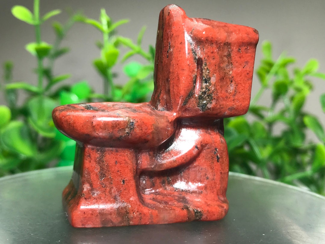 1.5 Natural Red Crystal, Crystal Toilet, Crystal Hand-carved, Crystal ...
