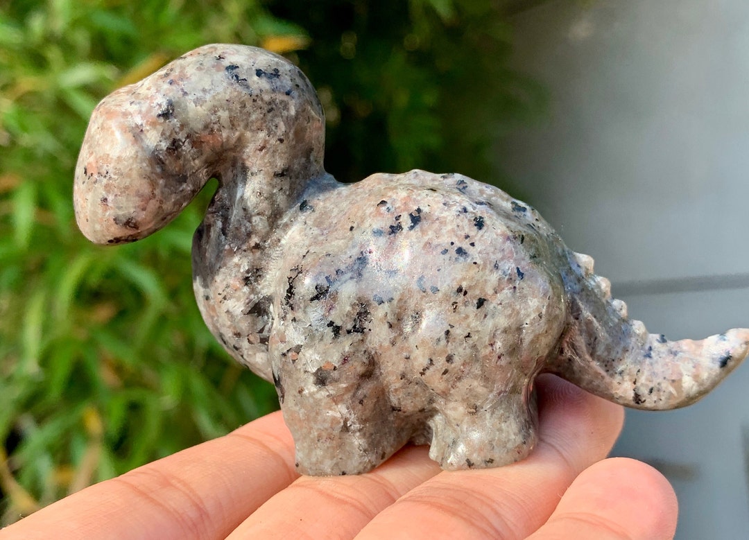 3.7 Natural Yooperlite Crystal Dinosaur, Crystal Hand Carved, Crystal ...