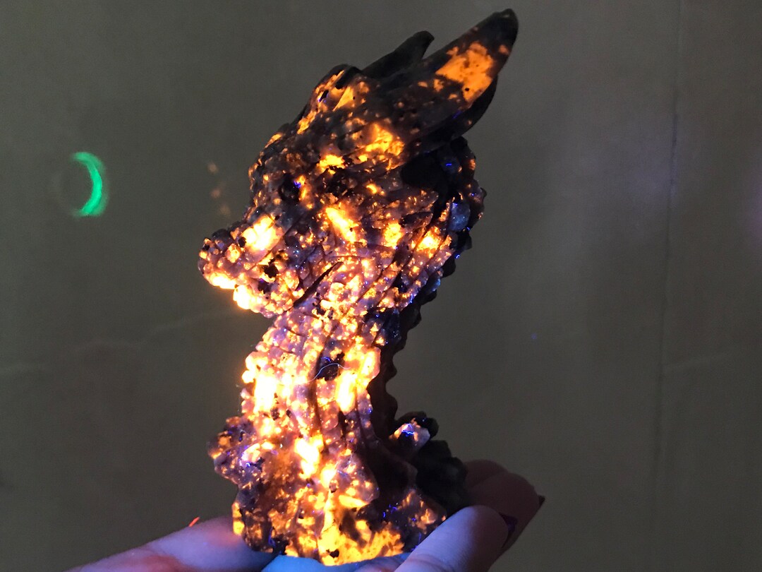 4 Natural Yooperlite Crystal, Crystal Dragon Head Bone, Crystal Hand ...
